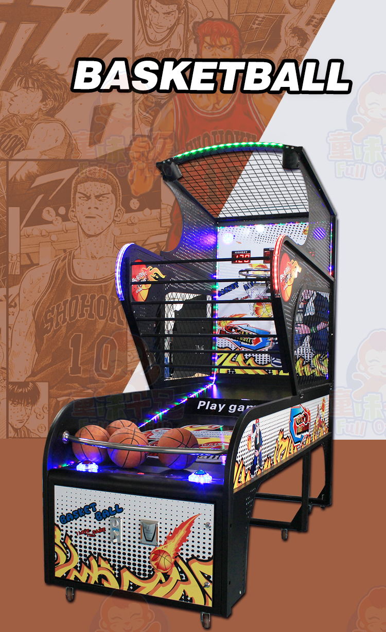 Coin Operated Indoor Electric Basketball Shooting Arcade Game Machine ...