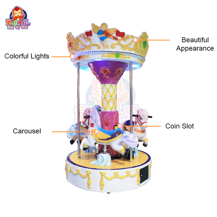 Carousel Kiddie Ride For Amusement & Game Centers - CoinGamesMachine