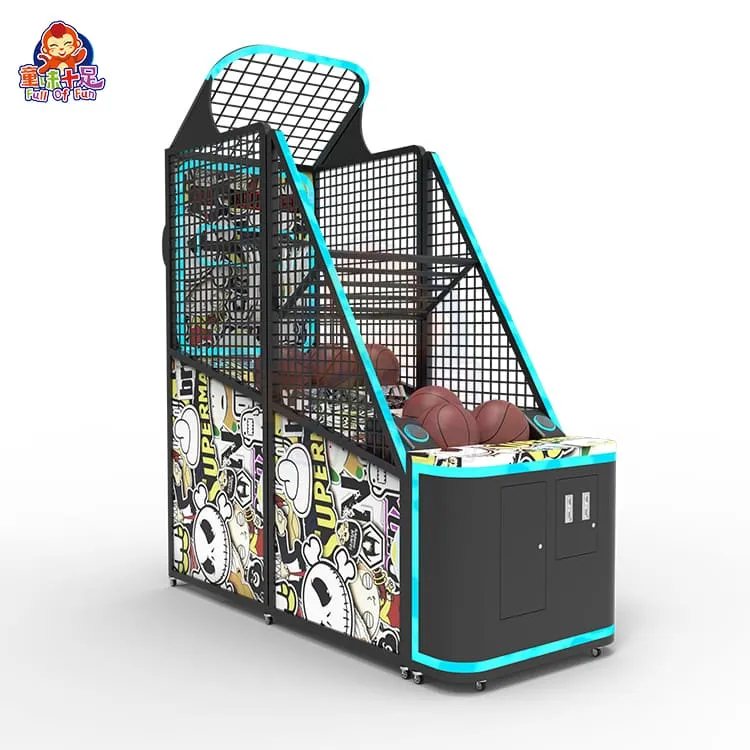 Cartoon Basketball Arcade Game Machine Equipped With Blue LED Light ...